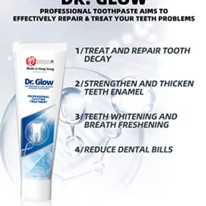 Dr. Glow Adult Cavity Repair Toothpaste, Fluoride Free Enamel Repair Tooth Taste for Teeth Remineralizing, Hydroxyapatite Toothpaste for Tooth Decay Repair, Cavity Reversing Anticavity, Minty 3.52oz