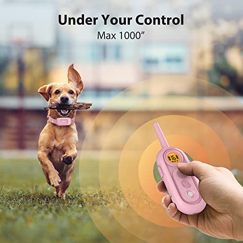 PATPET Dog Shock Collar for Medium Dogs- Dog Training Collar with Remote, Shock Collar for Small Dogs 10-100lbs, Rechargeable IPX7 Waterproof with Beep Vibration Shock Modes