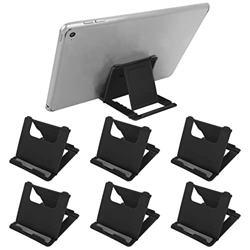 TIESOME 6Pcs Foldable Cell Phone Stand, Multi-Angle Pocket Phone Stand Portable Universal Desk Stand for All Mobile Smart Phone Tablet Display