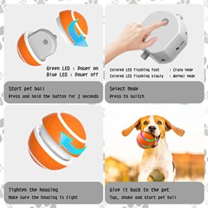 BigTuto Interactive Dog Ball Toys, Active Rolling Ball for Indoor Dogs/Cats with Motion Activated/USB Rechargeable, Moving Bouncing Ball pet Puzzle Toy