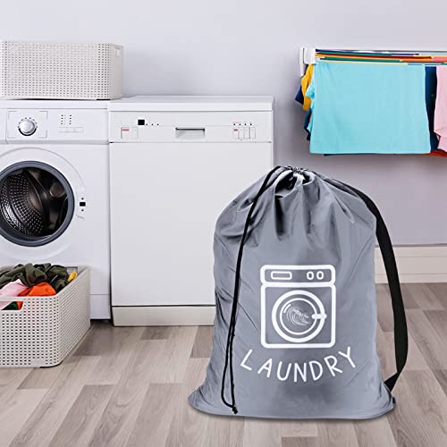 Large Laundry Bag with Strap, Laundry Bags Extra Large Heavy Duty, Dirty Clothes Bag for Traveling, Canvas Laundry Bag, Travel Laundry Bags for Dirty Clothes, Easy Fit a Laundry Hamper or Basket…