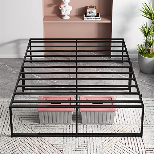 Amyove Platform Bed Frame Full Size, Metal Bed Frame 13" with 3 in 1 Steel Support, Heavy Duty Metal Platform Bed Frame No Box Spring Needed Mattress Foundation Easy to Assemble, Black (A-PBF-FULL3)