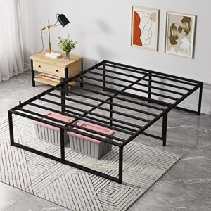 Amyove Platform Bed Frame Full Size, Metal Bed Frame 13" with 3 in 1 Steel Support, Heavy Duty Metal Platform Bed Frame No Box Spring Needed Mattress Foundation Easy to Assemble, Black (A-PBF-FULL3)