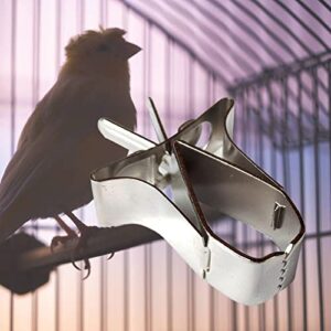 Bird Cage Fruit Vegetable Clip Feeder Device Food Holder Stainless Steel for Parrot Small Animals Cockatoo Cage Accessories