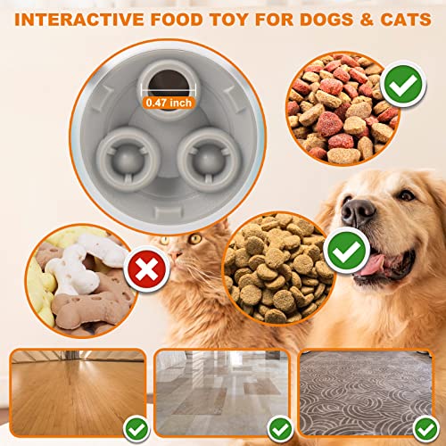 Dog Treat Toy for Small Dogs, CAISATEQ Interactive Pet Food Dispenser Puzzle Toys Treat Dispensing Cat Slow Feeder Toy for Small Puppies, Medium Dogs and Indoor Cats - Turquoise (Black)