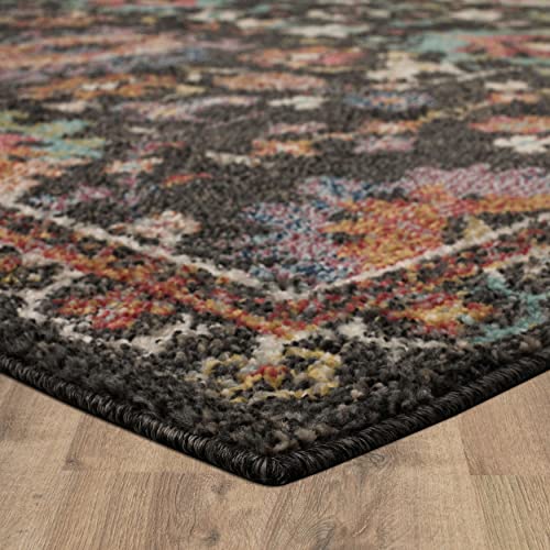 Mohawk Home Norwood Charcoal Grey 6' x 9' Whimsy Area Rug Perfect for Living Room, Dining Room, Office