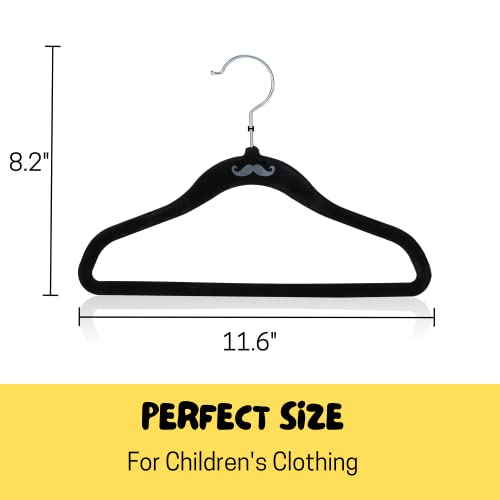 Mr. Pen- Kids Velvet Hangers, 60 Pack, Black, Baby Clothes Hangers for Closet, Baby Hangers for Closet, Velvet Baby Hangers, Kids Hangers Velvet, Baby Velvet Hanger, Baby Hangers for Nursery