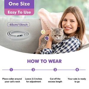 LIZCOM 6 Pack Calming Collar for Cats,Cat Calming Collar,Cat Pheromone Collar,Adjustable Calming Cat Collars for Cat Stress Anxiety Relief