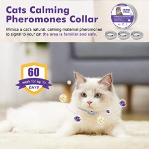 LIZCOM 6 Pack Calming Collar for Cats,Cat Calming Collar,Cat Pheromone Collar,Adjustable Calming Cat Collars for Cat Stress Anxiety Relief