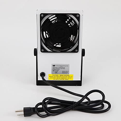 Anti-Static Ionizer Machine, 110V/60Hz Ionizing Air Blower Fan Discharge Desktop ESD Static Eliminator Adjustable Wind Speed Electricity Elimination Fan