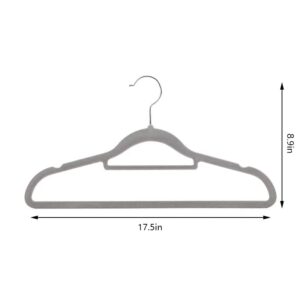 Premium Quality Space Saving Adult Size Clothes Hangers Non-Slip Felt Hangers, Sturdy Pink Hangers Heavy Duty Coat Hangers, Durable Suit Hangers for Space Saving, Pack - 30 PCS. (Grey)