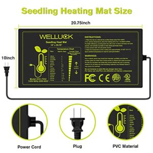 WELLUCK Seedling Heat Mat, Plant Heating Mat for Seed Starting, 1 Pack 10"x 20.75" Heating Pad for Plants Seedlings, Waterproof Warm Starting Heat Mat for Indoor Plants Germination