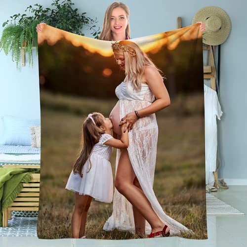 Custom Collage Blanket with Picture Upload Personalized Photo Throw Blanket Gift for Mom Grandma Family Wife Girlfriend (A,29 * 39in 75x100cm)