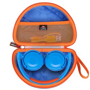 fblfobeli headphone cases eva hard storage case for jbl jr 300bt kids on-ear wireless headphones safe sound technology, travel protective bag