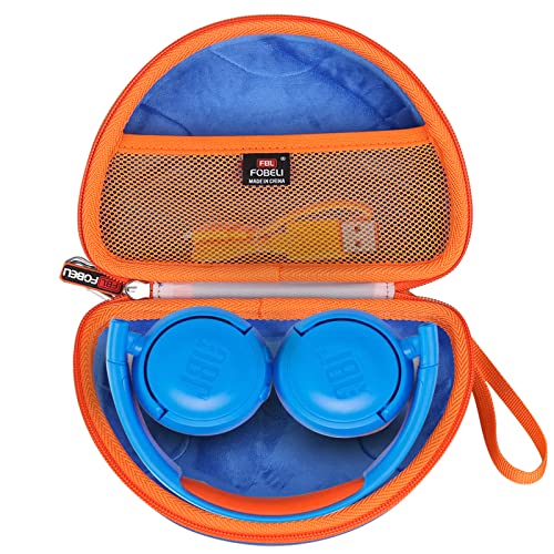 FBLFOBELI Headphone Cases EVA Hard Storage Case for JBL JR 300BT Kids On-Ear Wireless Headphones Safe Sound Technology, Travel Protective Bag