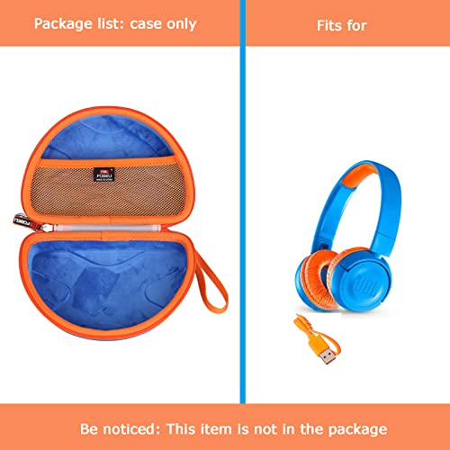 FBLFOBELI Headphone Cases EVA Hard Storage Case for JBL JR 300BT Kids On-Ear Wireless Headphones Safe Sound Technology, Travel Protective Bag