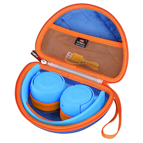 FBLFOBELI Headphone Cases EVA Hard Storage Case for JBL JR 300BT Kids On-Ear Wireless Headphones Safe Sound Technology, Travel Protective Bag