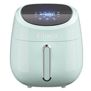 VILIWIN Air Fryer 4.5 QT 8 Preset Menus AirFryer with Auto Shut Off 30 Minute Timer Adjustable and Air Fryer Paper Liners 50PCS Disposable Square Parchment Liner 6.3 inch for 4-6 QT Air Fryers Basket