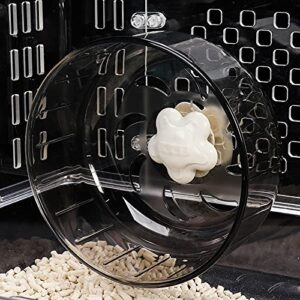 MGWYE Hamster Running Wheels Transparent Hamster Wheel Running Jogging Treadmill Silent Small Pet Supplies