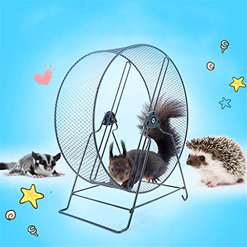 MGWYE Small Pet Hamster Running Wheel with Stand Household Running Jogging Toy Playing (Color : Blue)