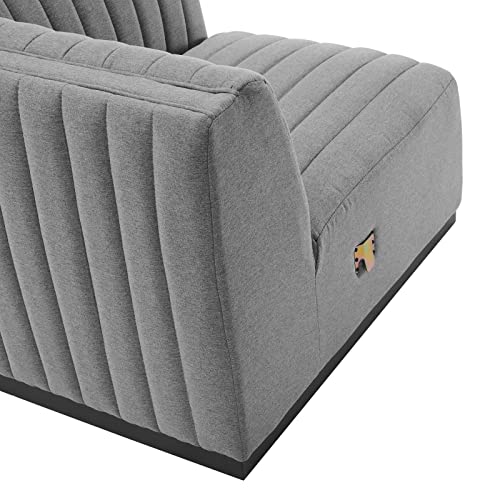 Modway Conjure Sectional, Black Light Gray