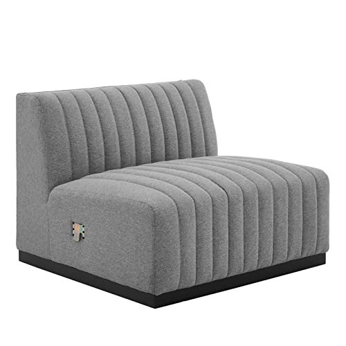 Modway Conjure Sectional, Black Light Gray