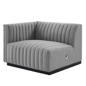 Modway Conjure Sectional, Black Light Gray