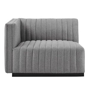 Modway Conjure Sectional, Black Light Gray