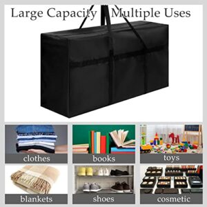 2 Pcs Extra Large Duffel Bag Travel Duffle Bag 42 x 23 x 14 inches Large Storage Bags with Zippers and Handles Black Storage Totes Packing Bags for Moving Travel Camping Sports Equipment Storage