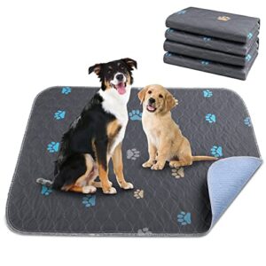 aitmexcn washable puppy dog pee pad, 2pcs 100% waterproof whelping training mat for puppy/senior dog, fast drying reusable puppy pads for indoor, outdoor and car travel- 18'' x 24''