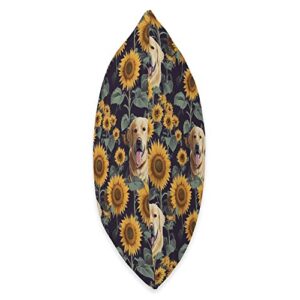 Yellow Labrador Lovers Accessories Cute Yellow Labrador Enchanted Sunflower Garden Throw Pillow, 18x18, Multicolor