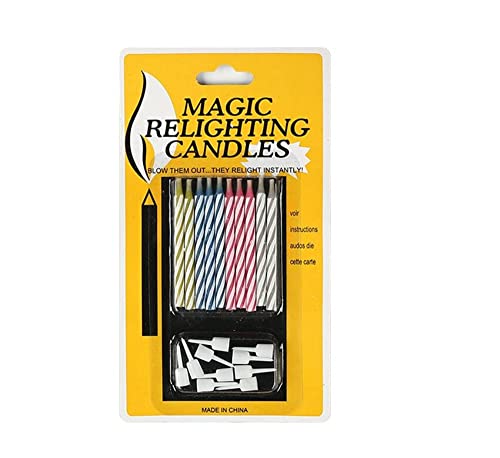 20 Pcs Props Candle Birthday Party Invincible Candle Props Relighting Candles Christmas Party Trick Funny Candle Home Decor