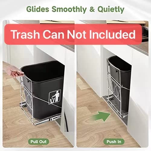 CNIOEPL Pull Out Trash Can Under Cabinet（Trash Can Not Included）, Adjustable Garbage Slide-Out Shelf for Kitchen, undersink Organizers and Cupboard Organizers and Storage