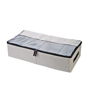 mjwdp foldable storage box for shoes wardrobe closet organizer sock bra underwear cotton storage bag under bed organizer box (color : light gray)