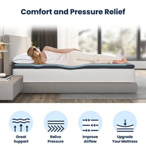 2 Inch Queen Mattress Topper, Avenco Queen Cooling Memory Foam Topper, Queen Bed Mattress Topper Motion Isolation with Breathable & Removable Cover, Gel-Infused CertiPUR-US for Pressure-Relief