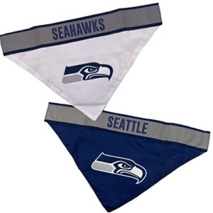 pets first nfl seattle seahawks tie bandana, large/x-large. dog football reflective bandana scarf bib for pet, cat, or dog. the ultimate game-day, party bandana