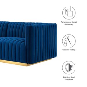 Modway Conjure Sectional, Gold Navy