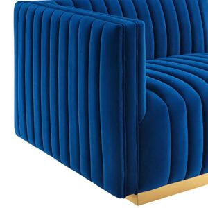 Modway Conjure Sectional, Gold Navy