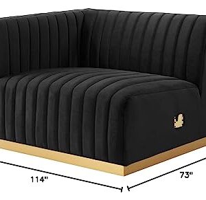 Modway Conjure Sectional, Gold Black