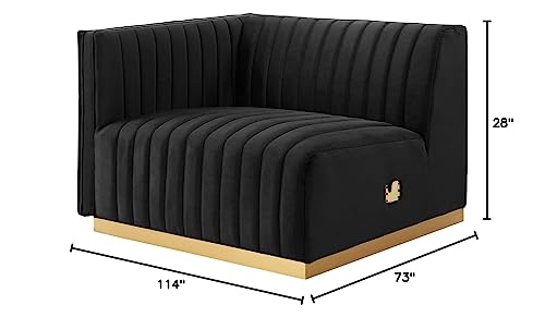 Modway Conjure Sectional, Gold Black