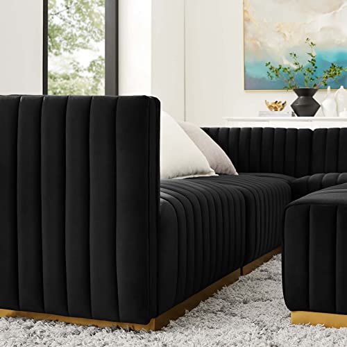 Modway Conjure Sectional, Gold Black