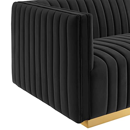 Modway Conjure Sectional, Gold Black