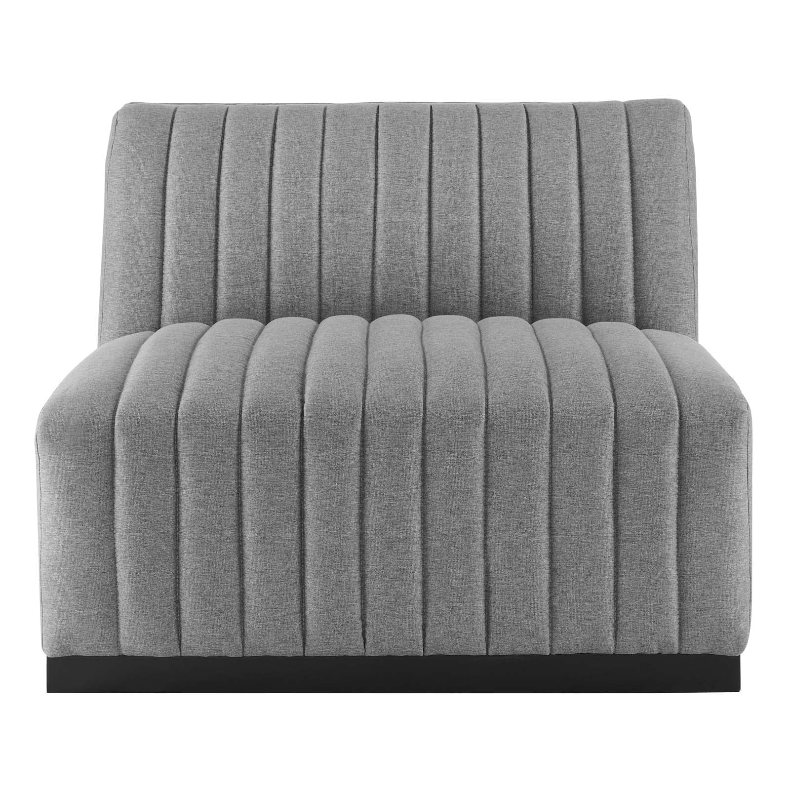 Modway Conjure Sectional, Black Light Gray