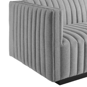 Modway Conjure Sectional, Black Light Gray