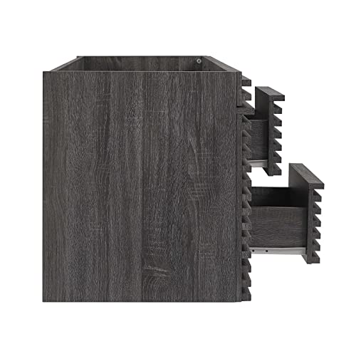 Modway Render 48" Double Sink Compatible (Not Included) Bathroom Vanity Cabinet in Charcoal