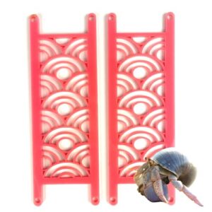 snout and shell - hermit crab crabitat pool ladders - 2 pack acrylic arches ladder pink