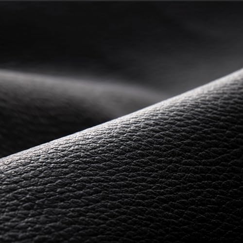 Marine Vinyl Fabric, Upholstery Faux Leather, Outdoor Boat Automotive, DIY and Crafting Pleather - Individual 1 Yard Cut 36"x54" (Black)