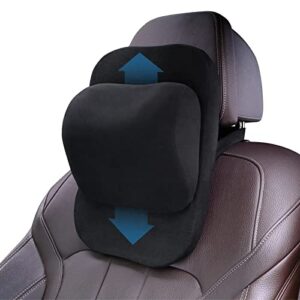 zatooto adjust height car neck pillow, memory foam headrest neck support pillow adjustable neck pain relieved headrest driving seat cervical support