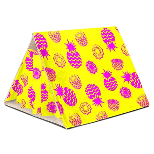 Guinea Pig House Bed, Rabbit Large Hideout, Small Animals Nest Hamster Cage Habitats Pink Pineapple Yellow