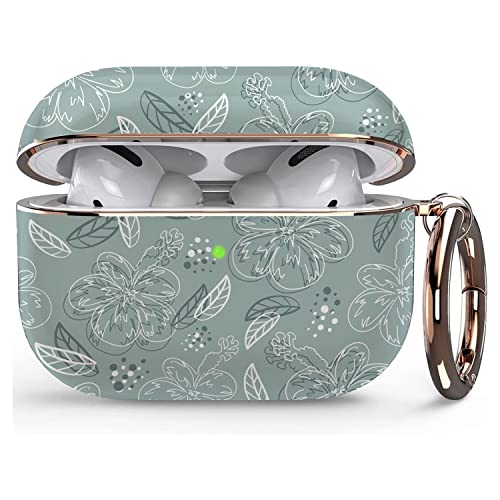 Airpod Pro Case Designed for Apple Airpods Pro 2019 with Portable Keychain and Cute Skin, Shockproof Air Pod Pro Hard Case Cover for Women Girls, (Blue)